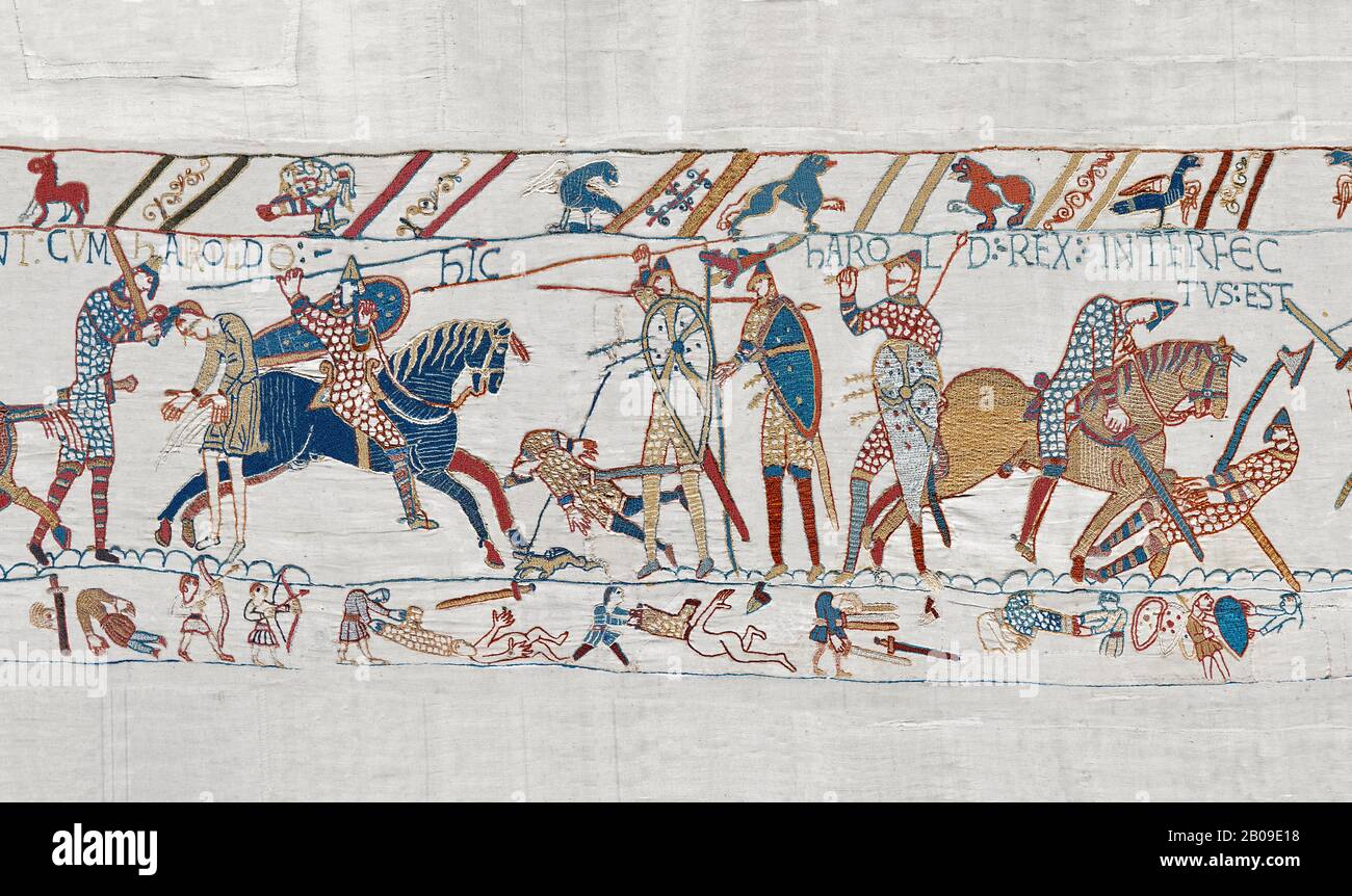 Bayeux Tapestry Scene 57 King Harold Is Killed By An Arrow In His Eye Bayeux Tapestry Scene 57 King Harold Is Killed By An Arrow In His Eye