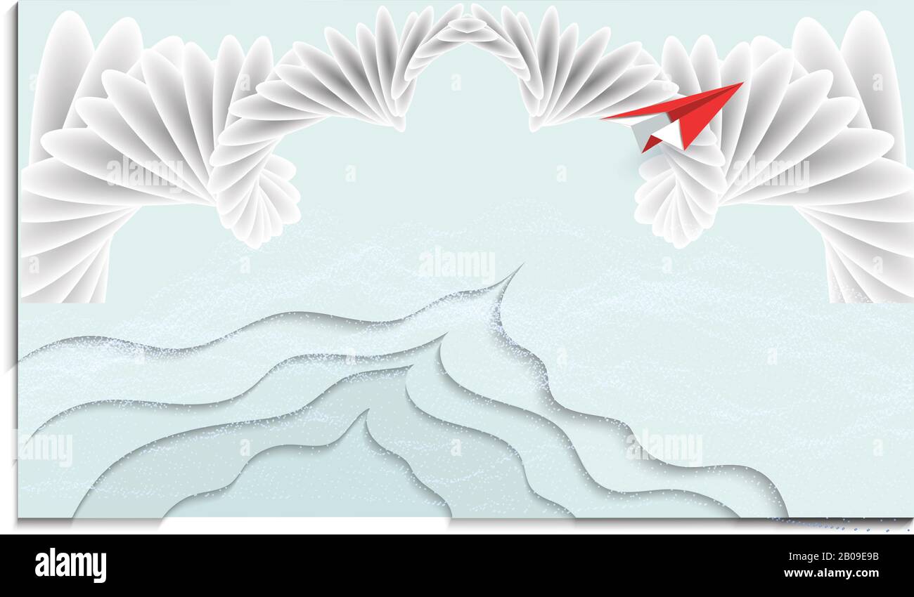 Plane flying around blue Stock Vector Images - Alamy