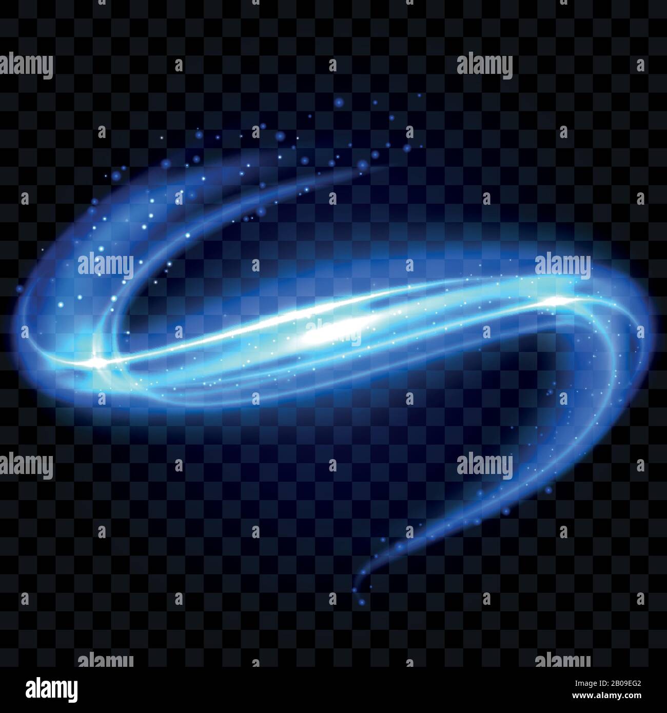 Blue lamp glow, energy flow, speed lines light effect vector background ...