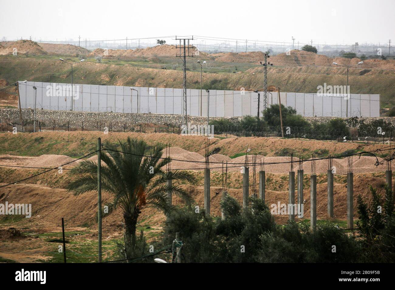 A picture taken in Gaza Strip at the border with Egypt shows the ...