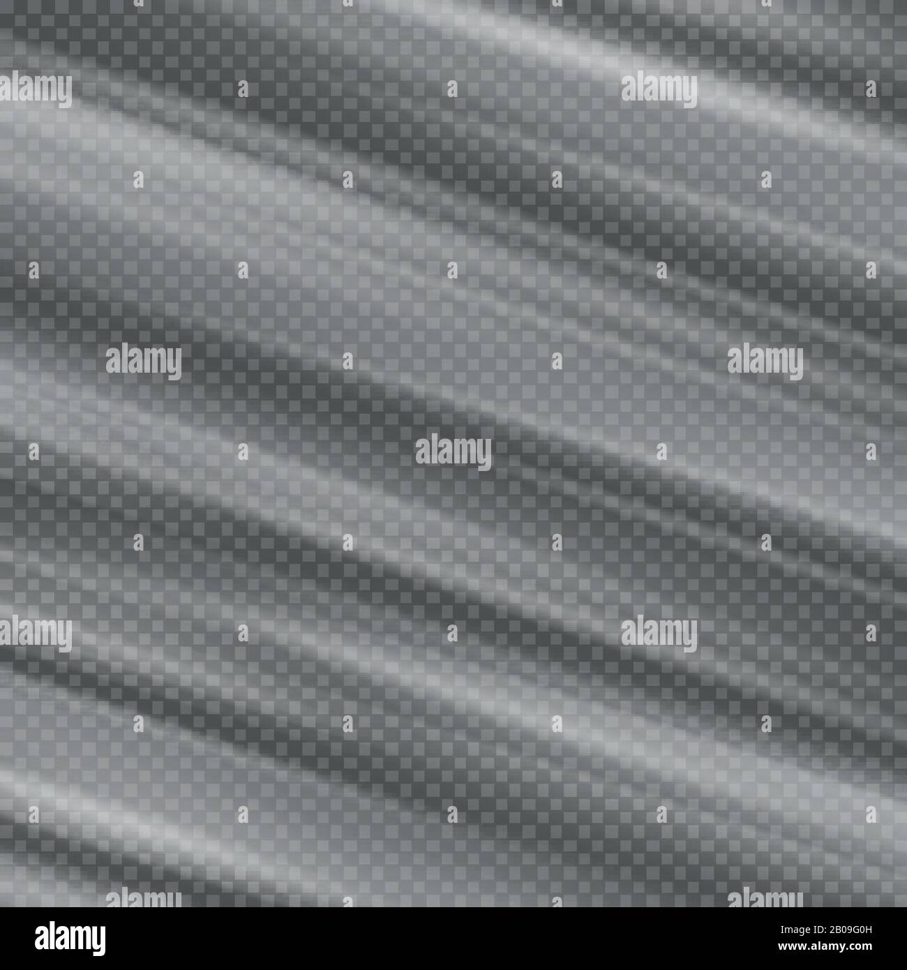 Transparent nobody plastic wrapping vector texture on checkered ...