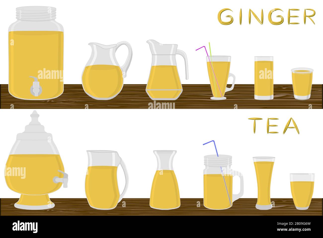 Hot tea in transparent glass Stock Vector Images - Alamy