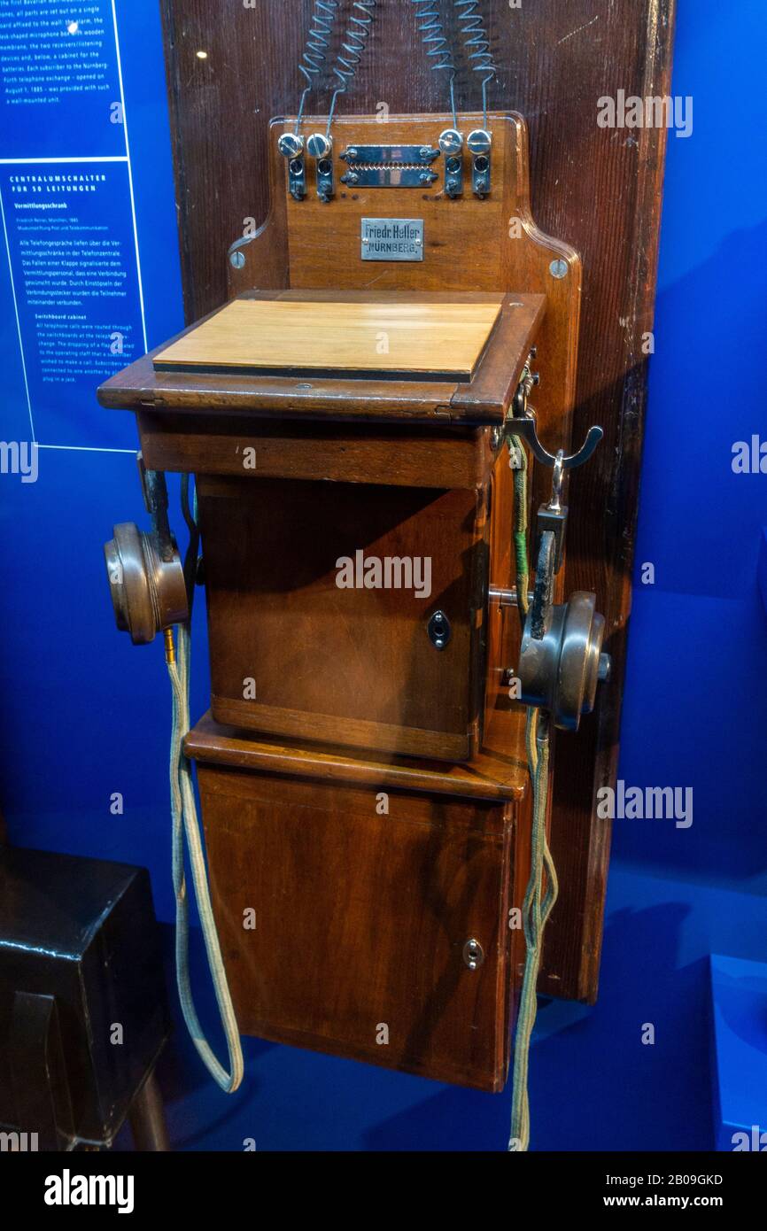 Nuremberg telephone station by Friedrich Heller (1885) in the Museum of ...