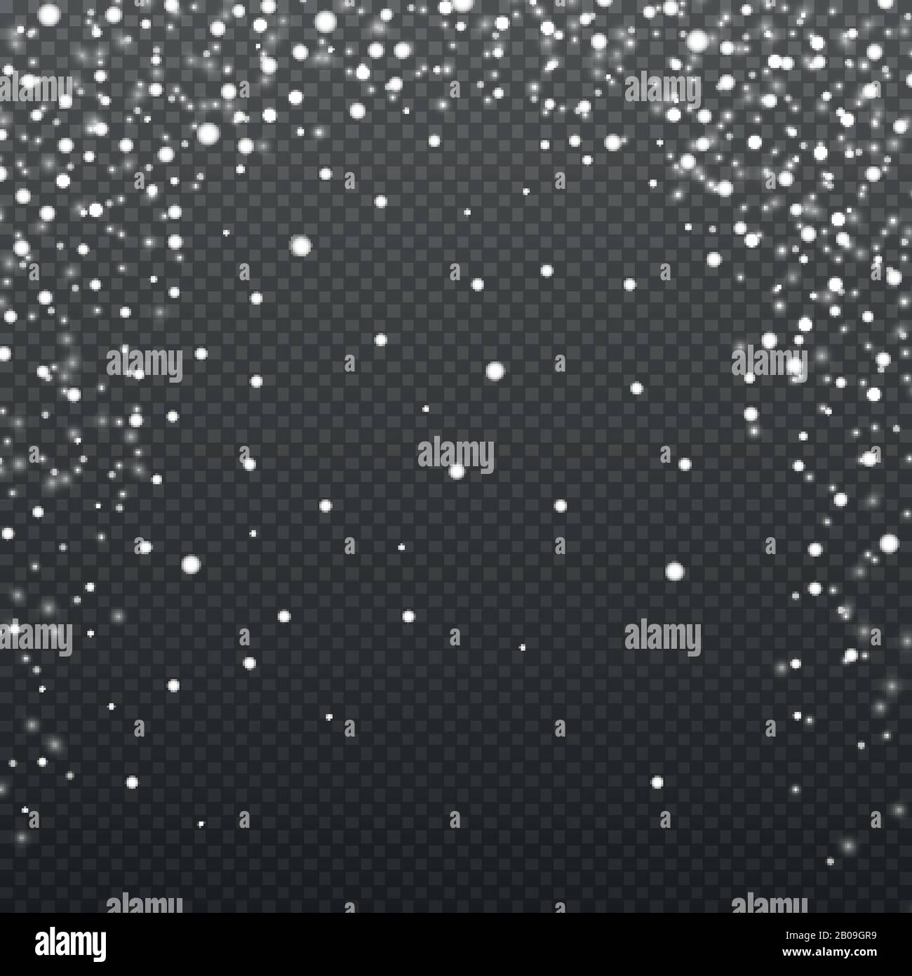 Falling snow, snowfall frame. vector decoration for festive christmas ...