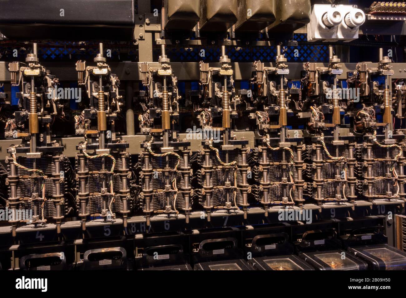 A two-motion wiper selector type direct-dial telephone exchange, Museum ...