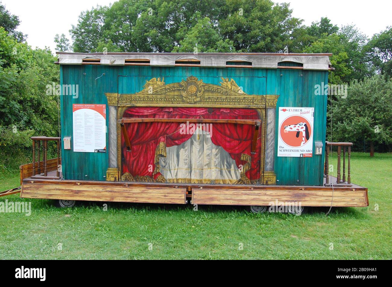 An ancient mobile theatre Stock Photo - Alamy