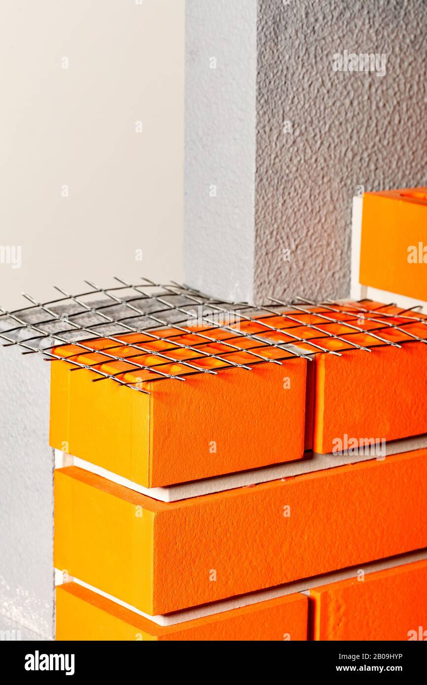 Layout of using nylon mesh in masonry to strengthen walls, vertical ...