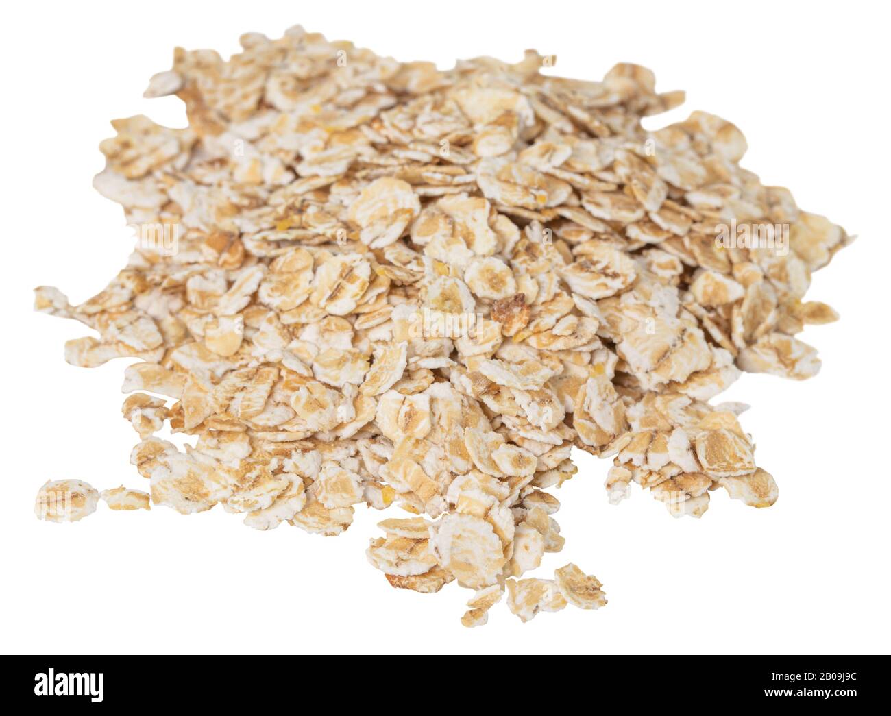 Oatmeal flakes isolated on white background with Clipping Path Stock ...