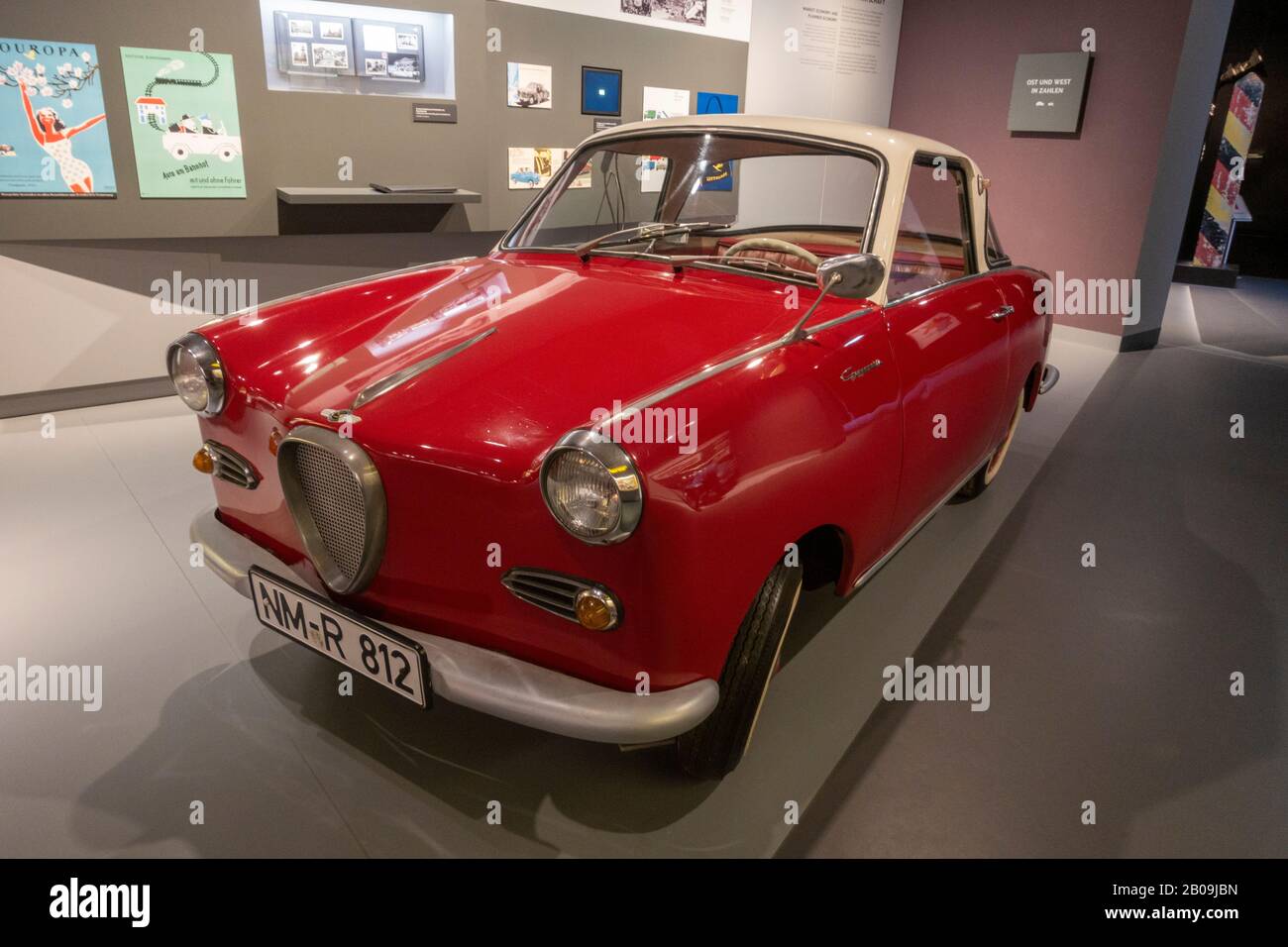 A Goggomobil TS250 coupe micro car on display in the Nuremberg ...