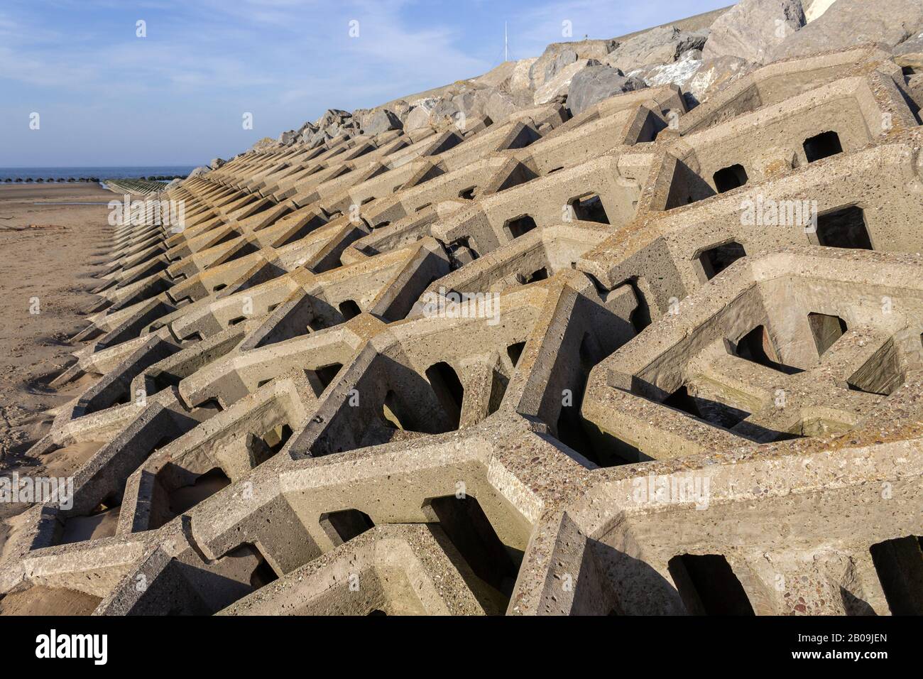 Wallasey embankment sea defence, the first offshore breakwater in ...