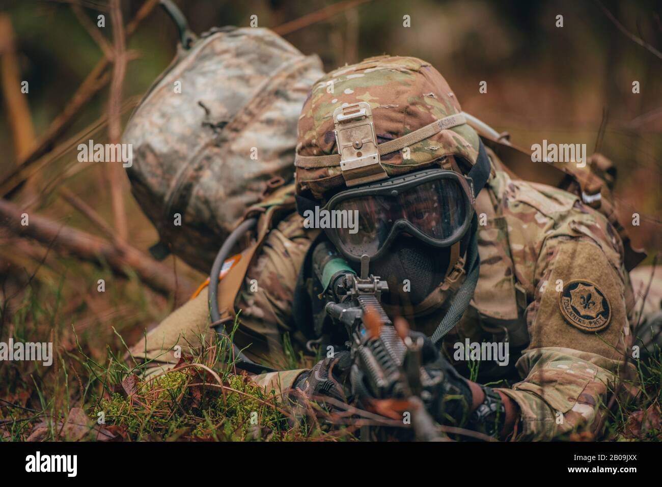Bemowo Piskie, Poland. 19th Feb, 2020. U.S. Soldier, assigned to the ...