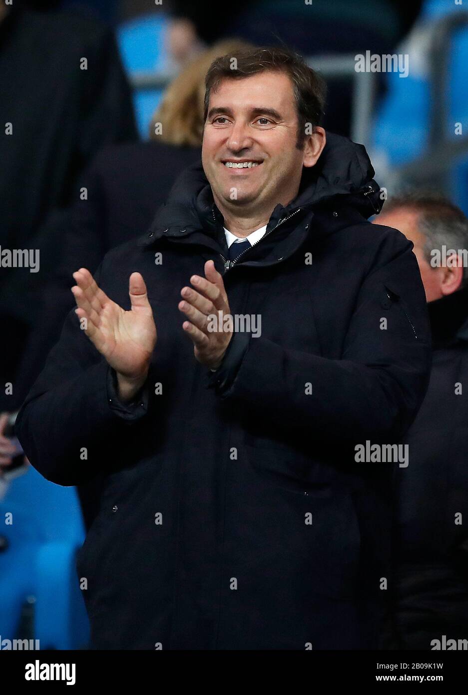 Manchester City Chief Executive Officer Ferran Soriano in the stands ...