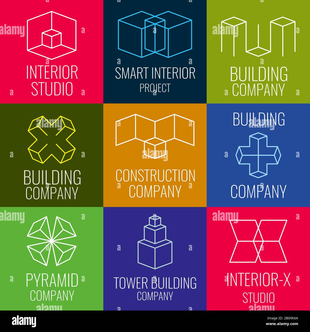 Architectural firm, interior design studios, construction company line ...