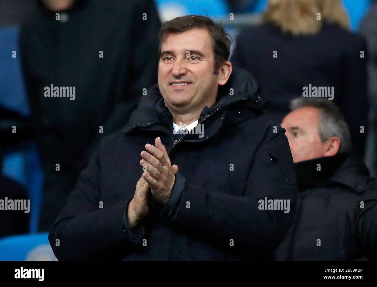 Manchester City Chief Executive Officer Ferran Soriano in the stands ...