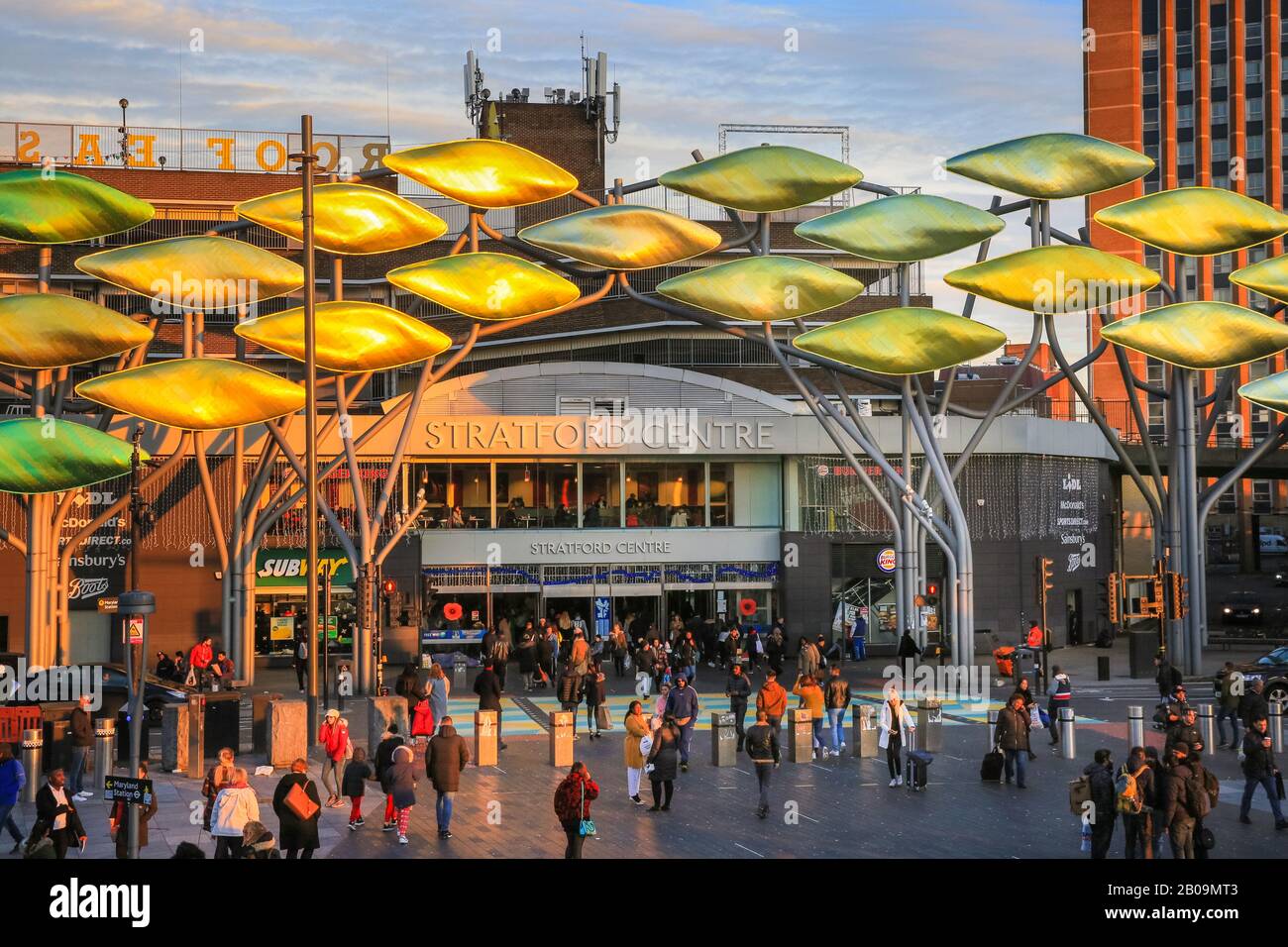 Stratford Centre, Shopping Centre and Mall front exterior with The ...