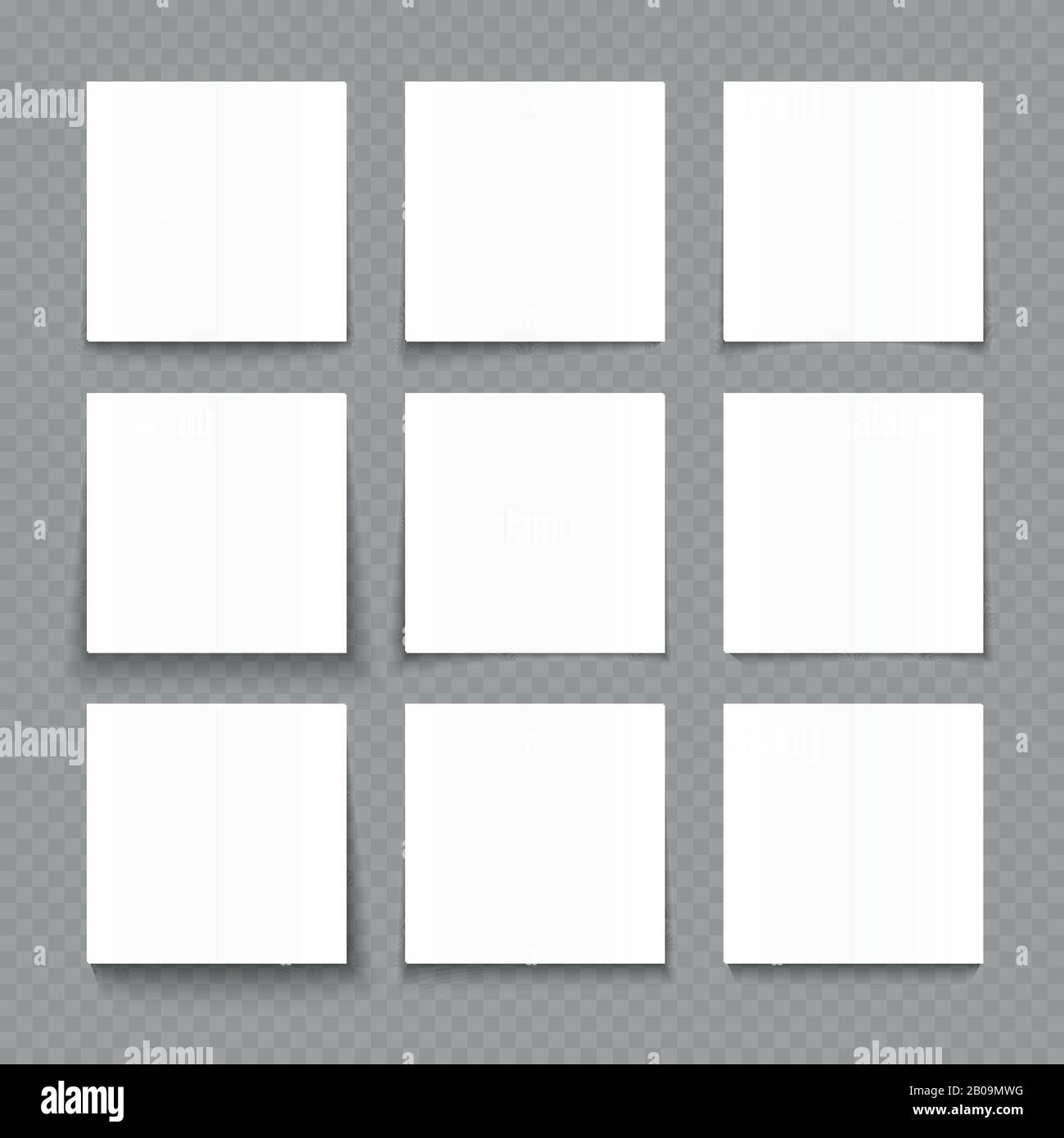 Notepad blank sheets of white paper with shadow effects vector ...