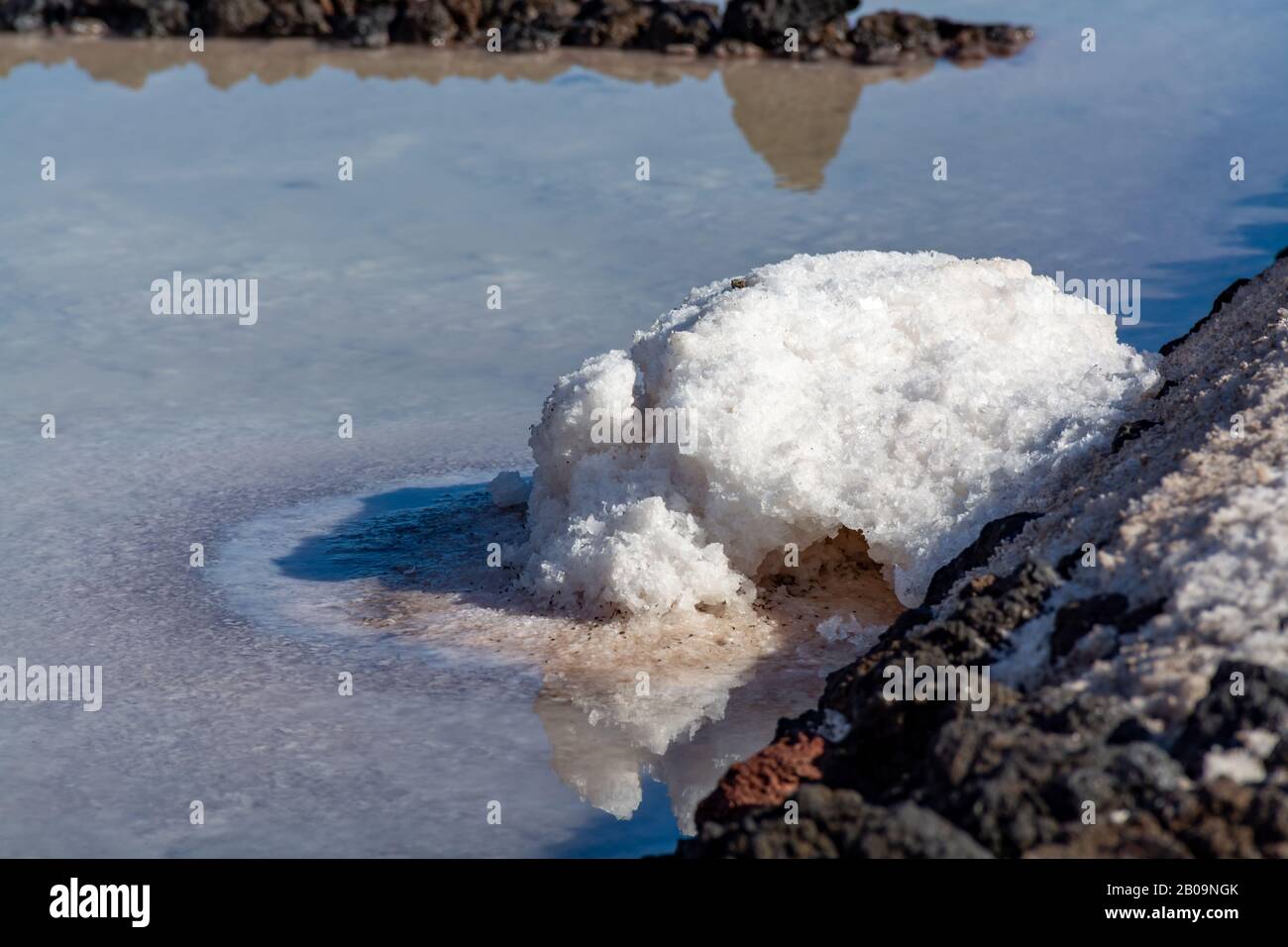 Background with Dead sea high salinity surface with salt rocks, Israel ...