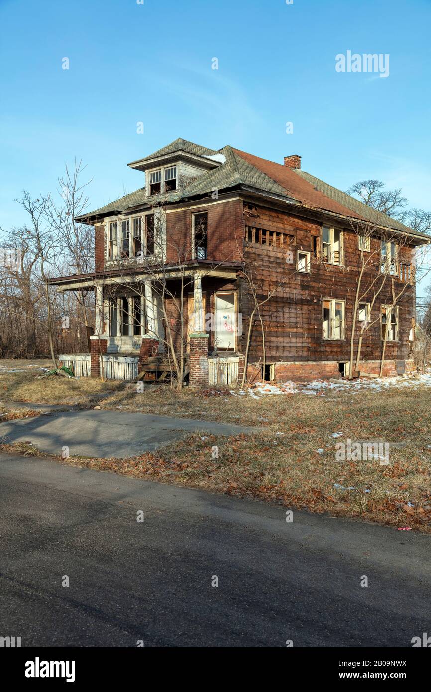 Urban neighborhood, Detroit, Michigan, USA, by James D Coppinger ...