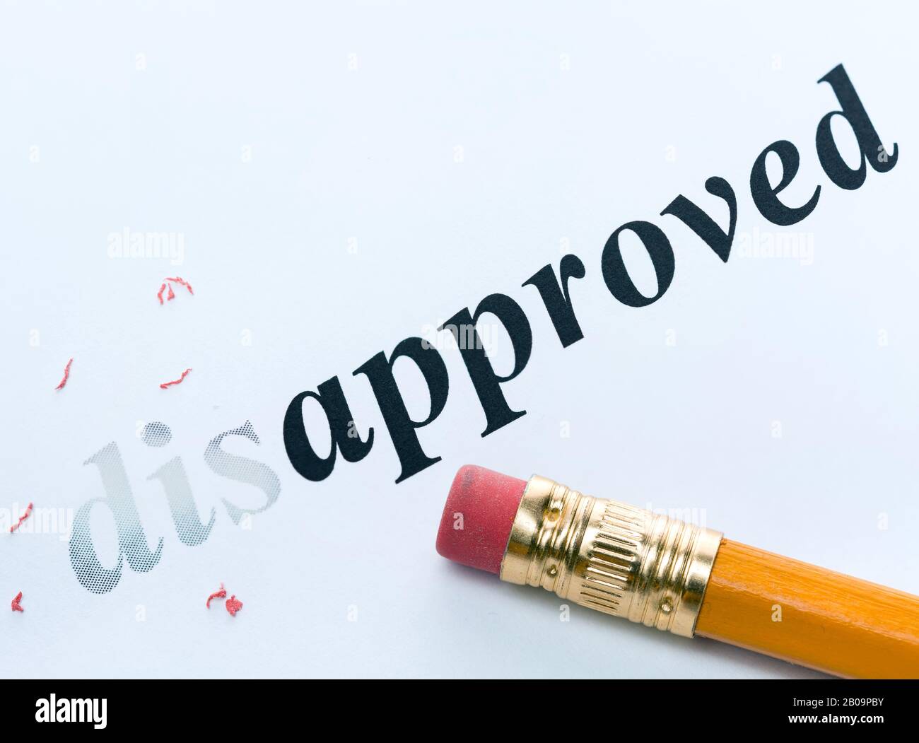 Word and pencil with eraser close-up Increased focus area Stock Photo ...