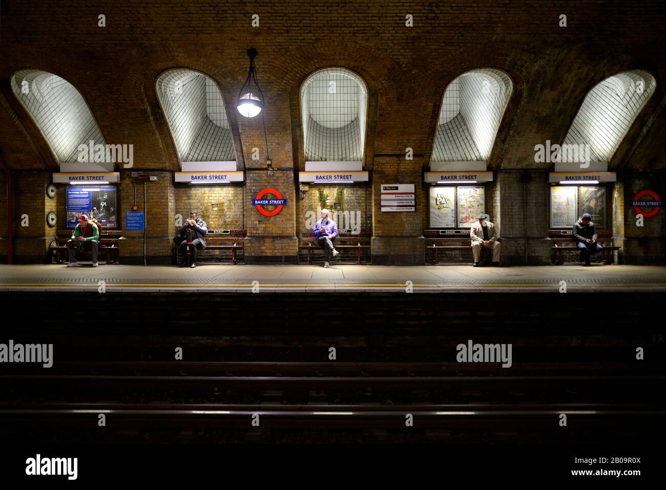 London, England, UK. Baker Street underground station - Circle and ...