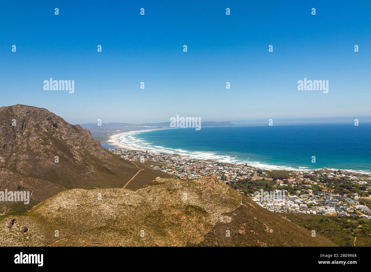 View on Hermanus from Fernkloof Nature Reserve, South Africa Stock ...