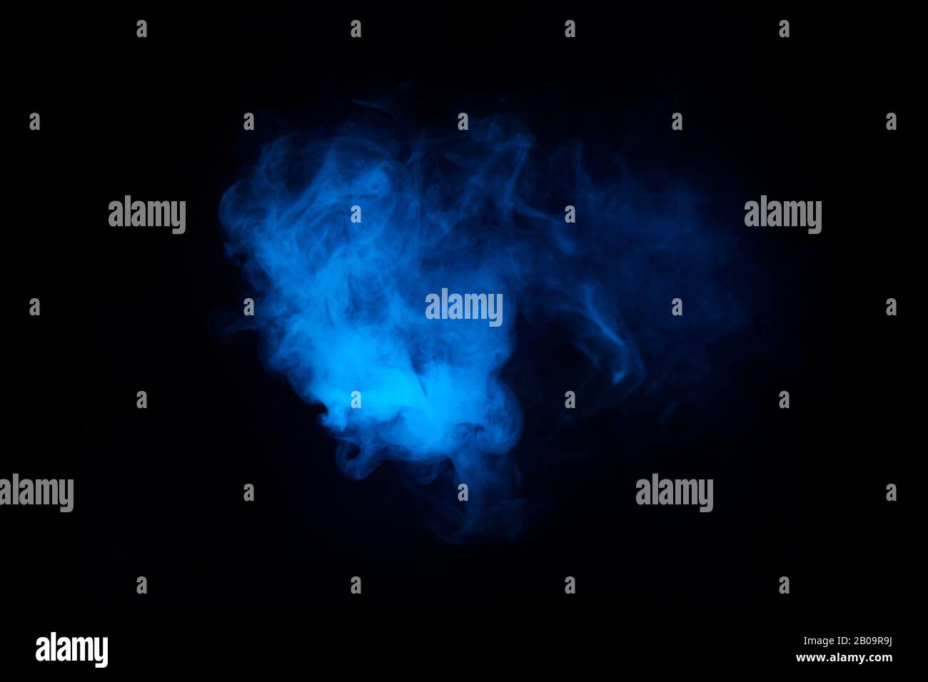 Abstract neon light smoke effect on black background. Smoke cloud ...