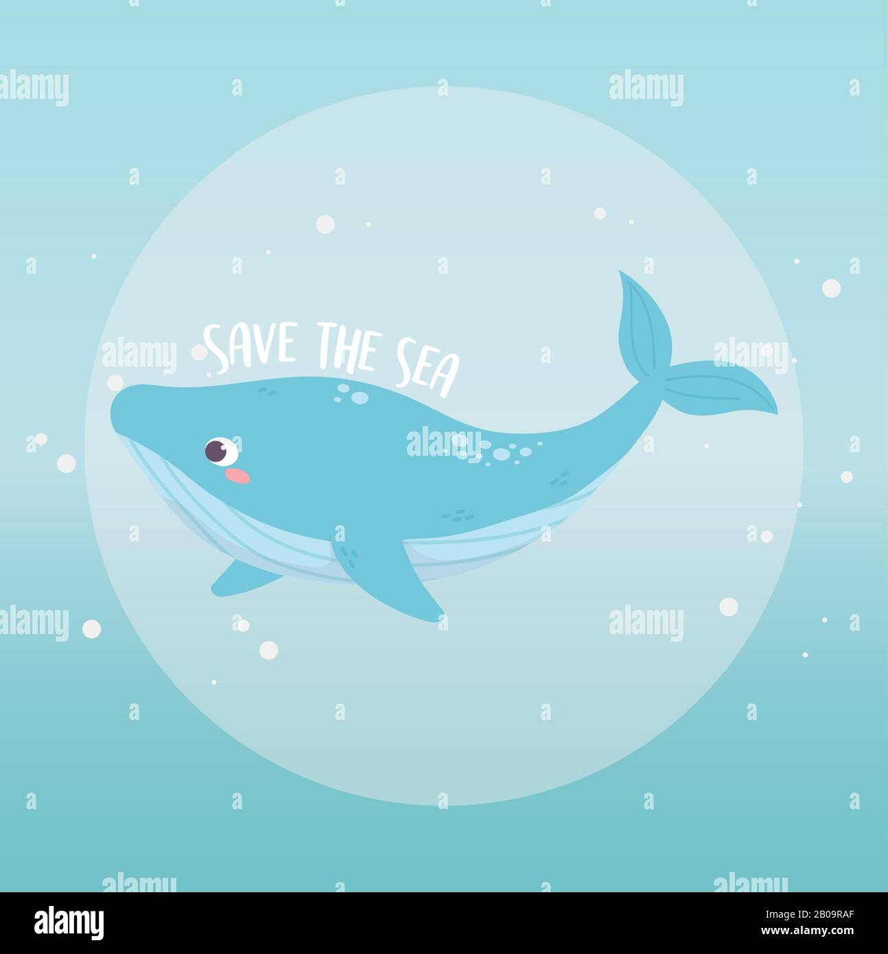 save the sea whale environment ecology cartoon design vector ...