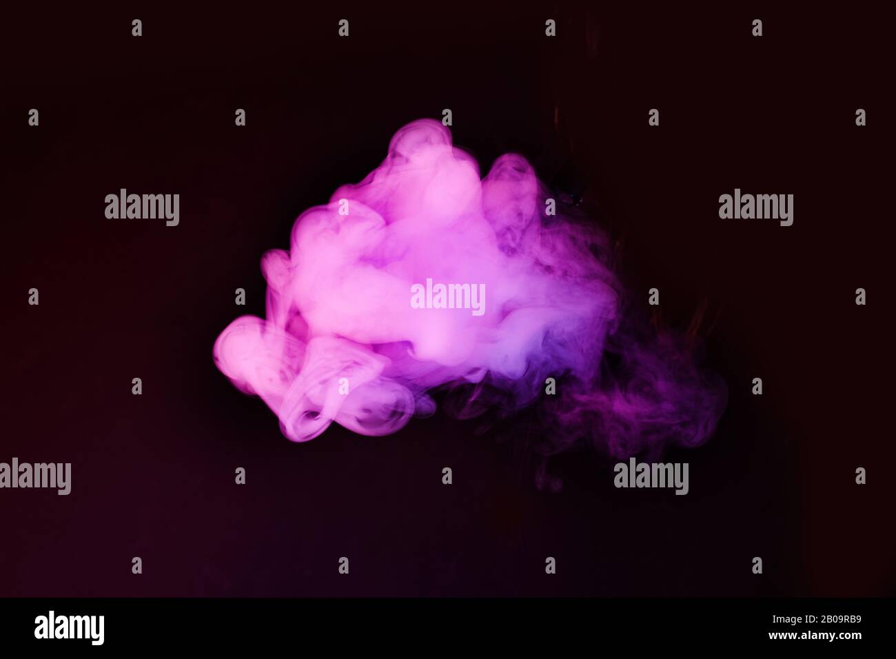 Abstract neon light smoke effect on black background. Smoke cloud ...