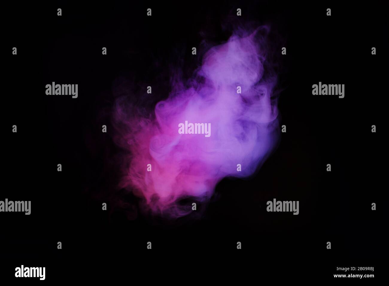 Abstract neon light smoke effect on black background. Smoke cloud ...