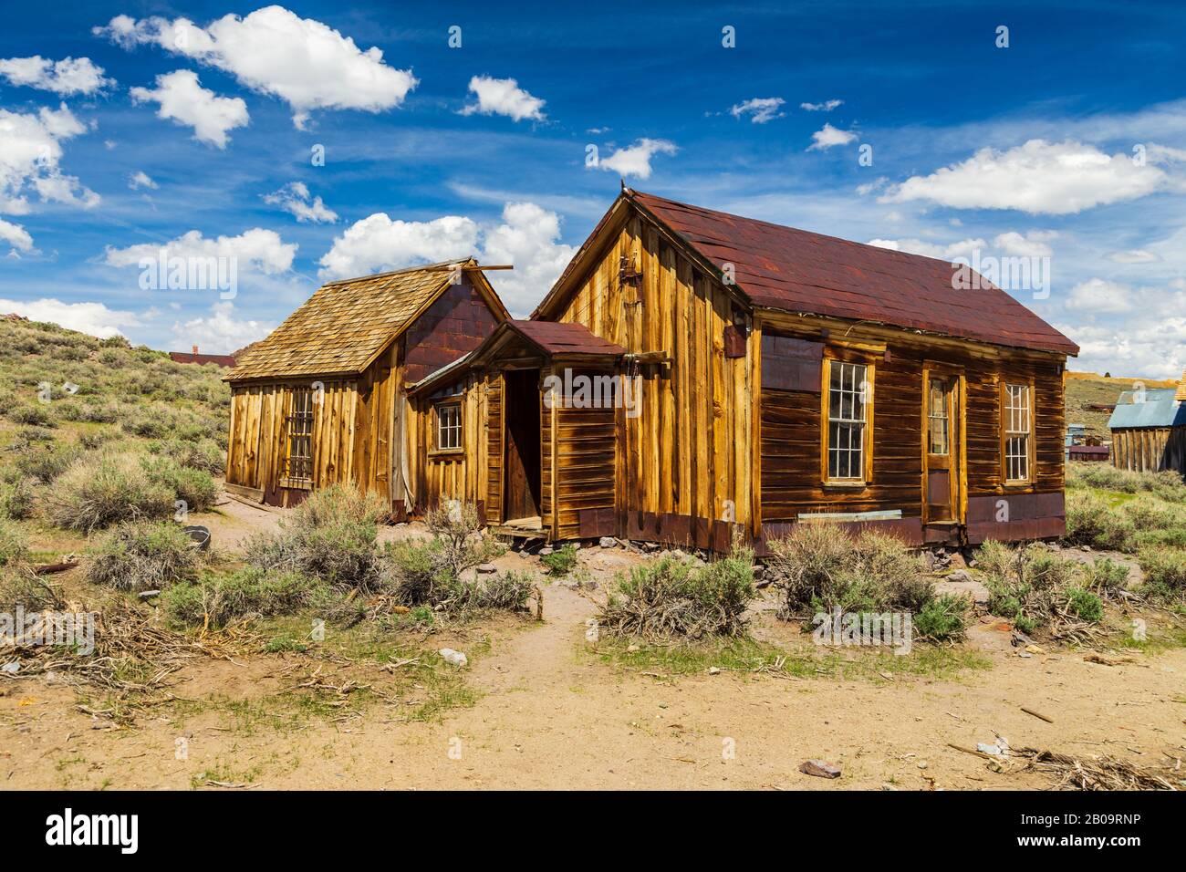 View of the Bodie, ghost town. Bodie State Historic Park. Abandoned ...