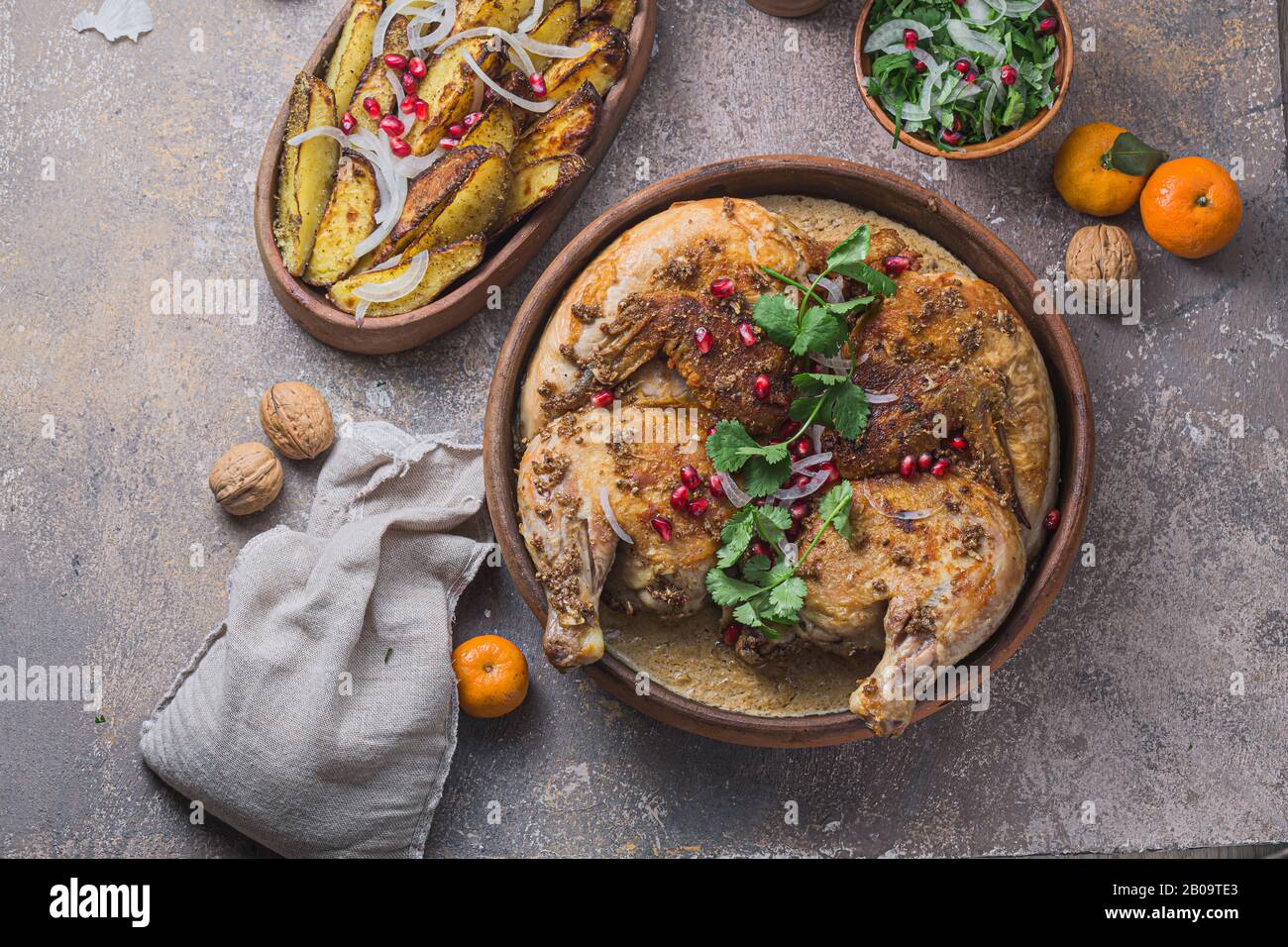 georgian cuisine - chkmeruli, grilled chicken with cream and garlic ...
