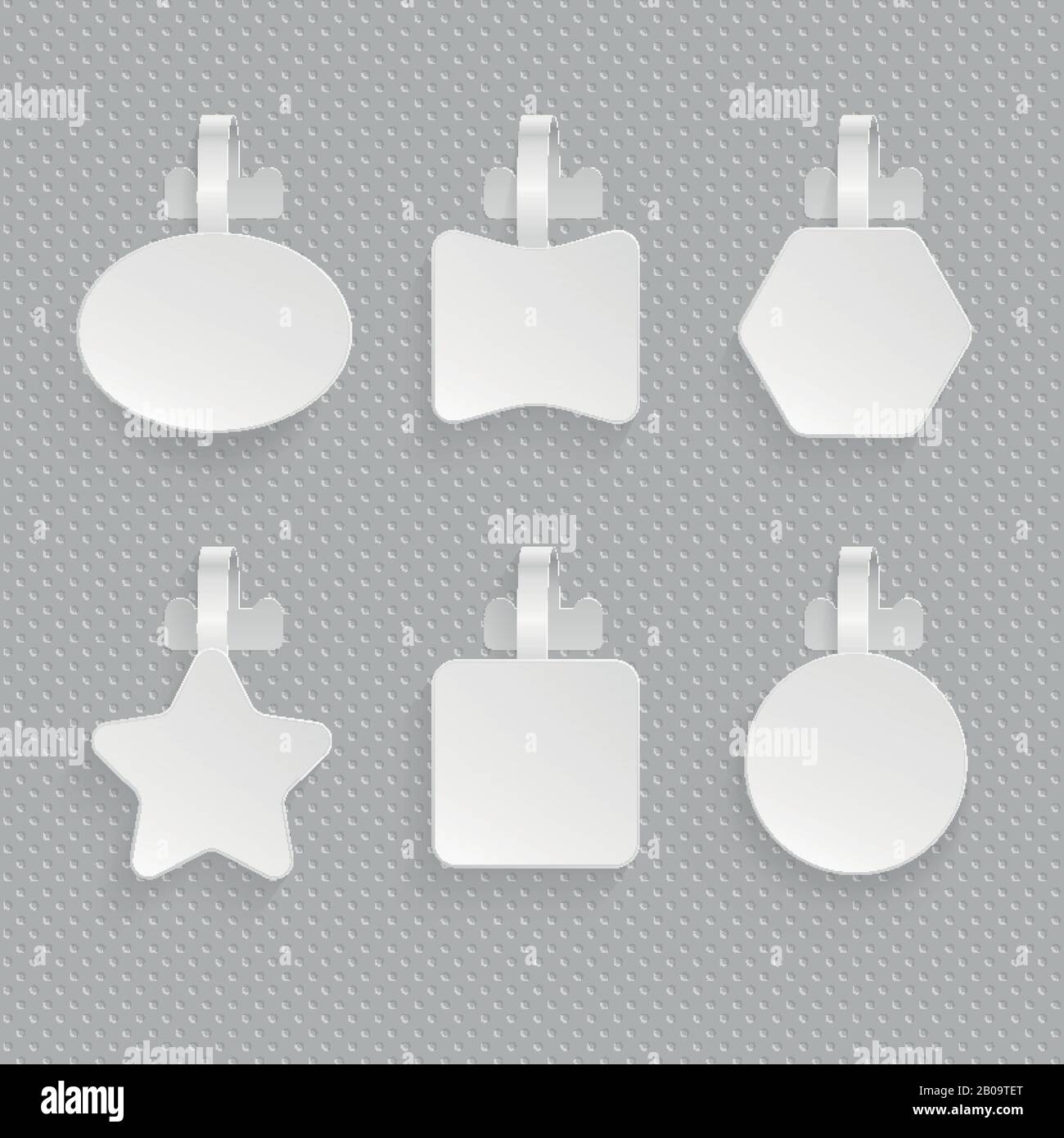 Shop paper empty advertising wobblers of various shapes vector set ...