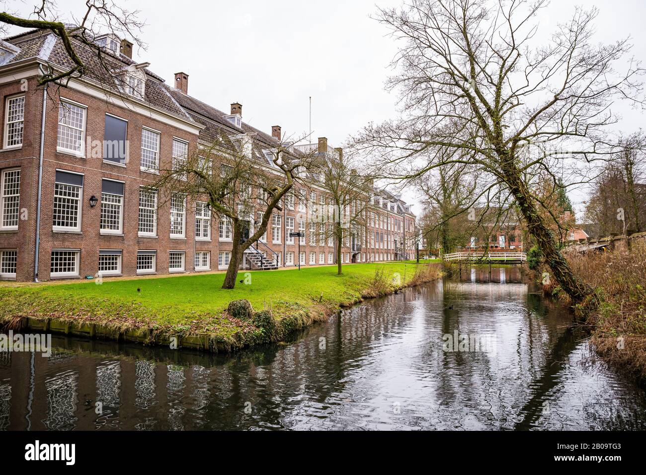 Zeist, Netherlands - January 04, 2020. Architecture around Evangelical ...