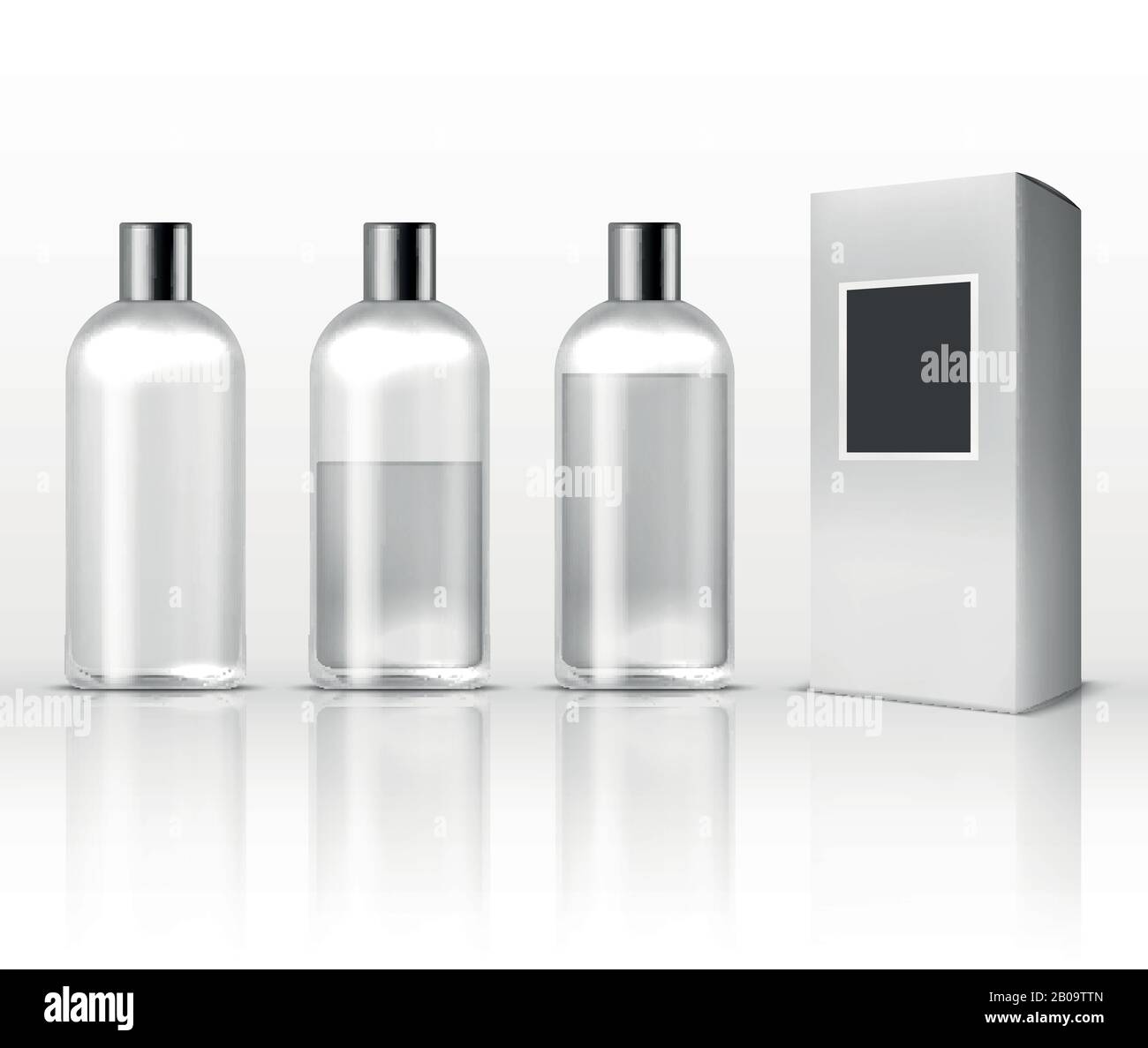 Cosmetic clear plastic bottles, empty transparent lotion containers ...
