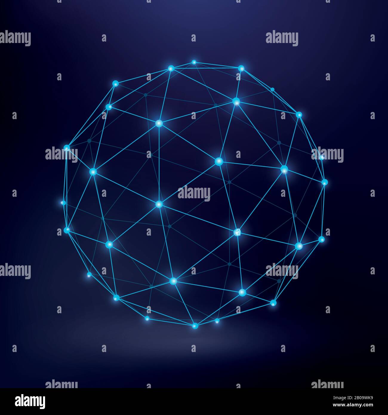 Futuristic technology vector background with wireframe connection ...