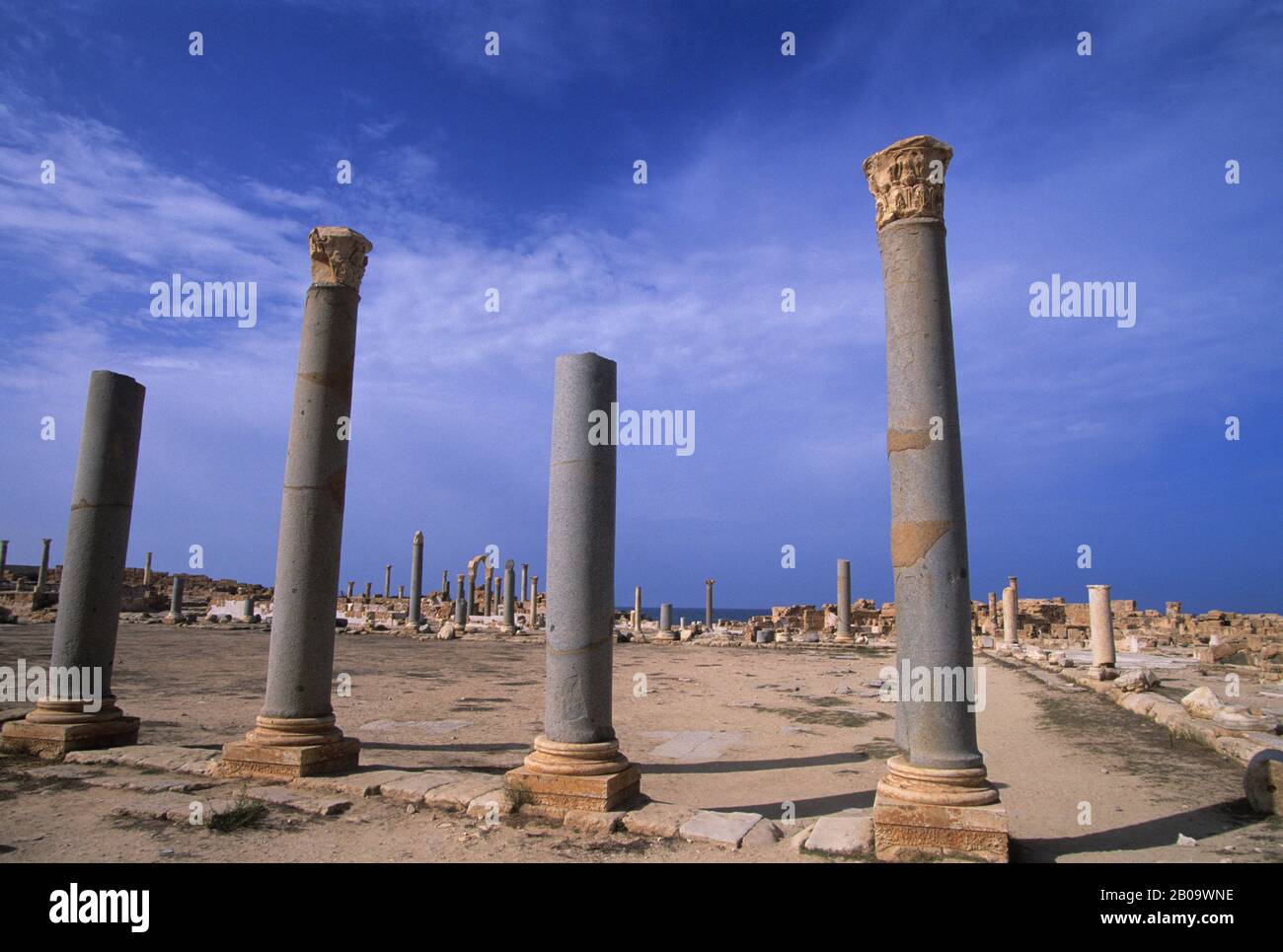LIBYA, NEAR TRIPOLI, SABRATHA, ROMAN RUINS Stock Photo - Alamy