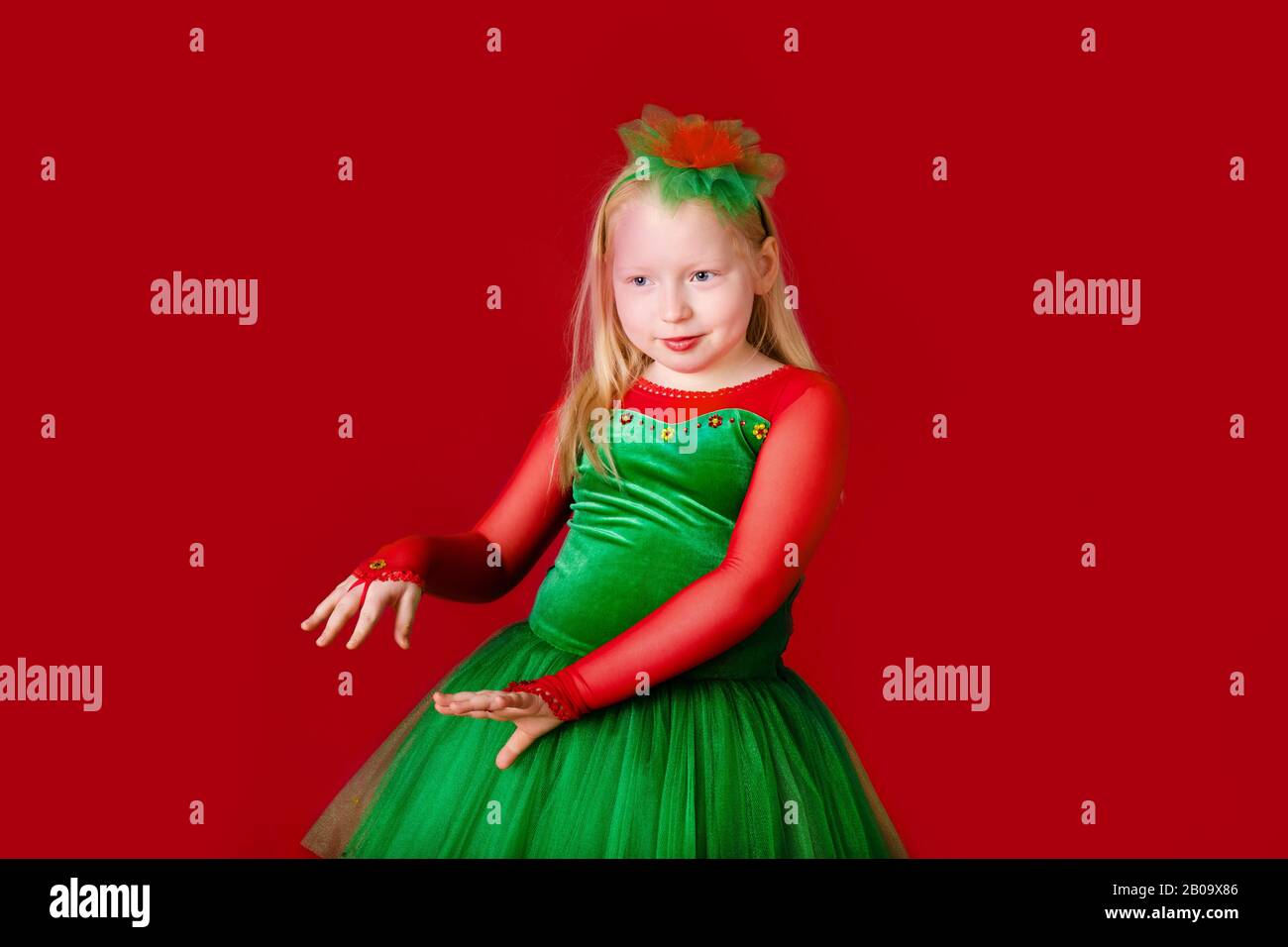 Kid dancer satisfied with concert outfit. Kids fashion. Kid fashionable ...