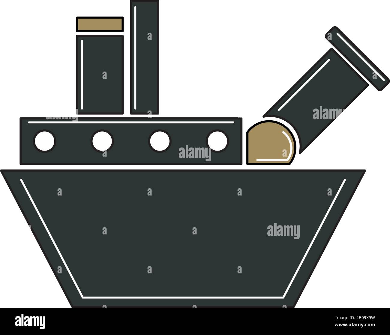 Isolated warship icon Stock Vector Image & Art - Alamy