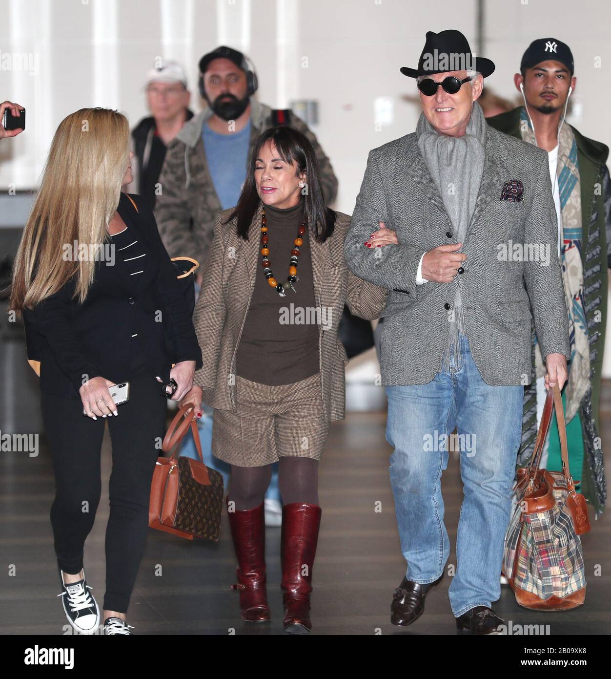 Washington, DC, USA. 19th Feb, 2020. Roger Stone with wife Nydia ...