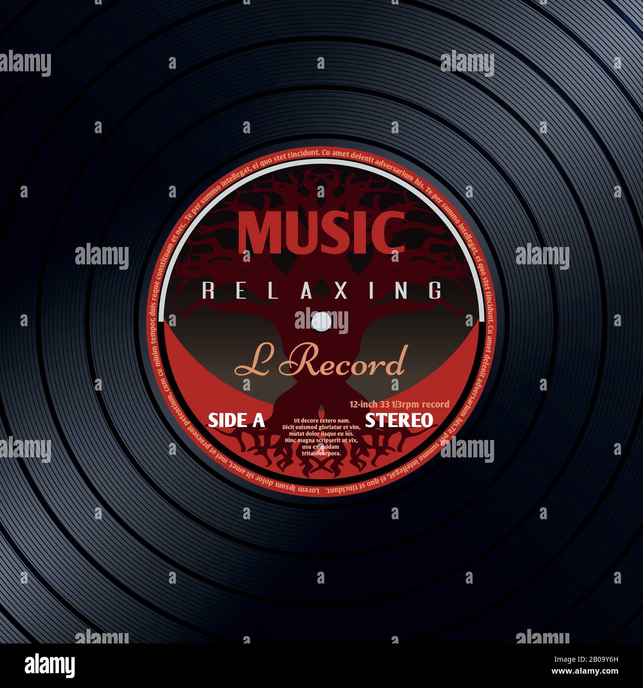 Retro vinyl record label music poster vector background. Vintage vinyl ...