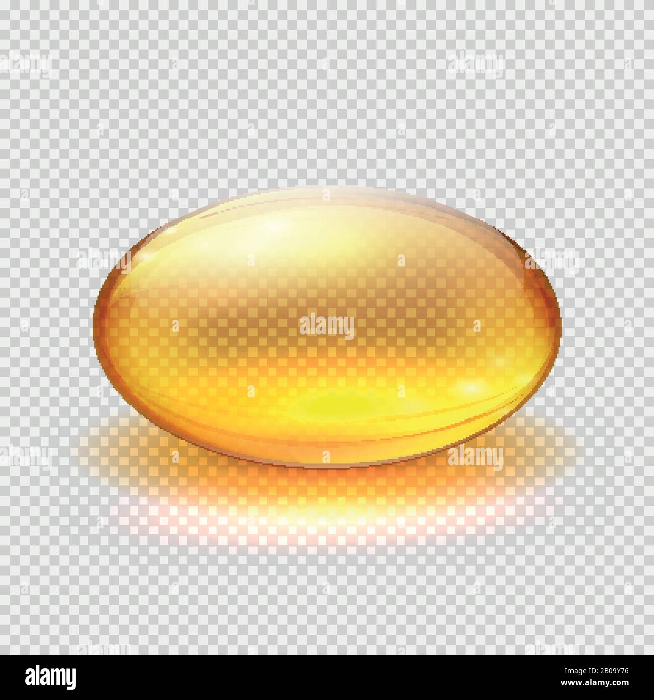 Transparent yellow capsule of drug, vitamin or fish oil macro vector ...