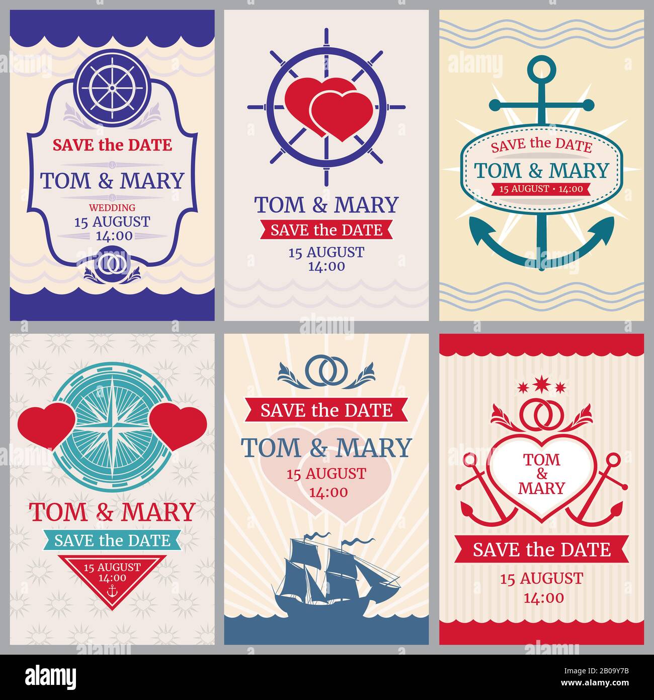 Sailor wedding Stock Vector Images - Alamy