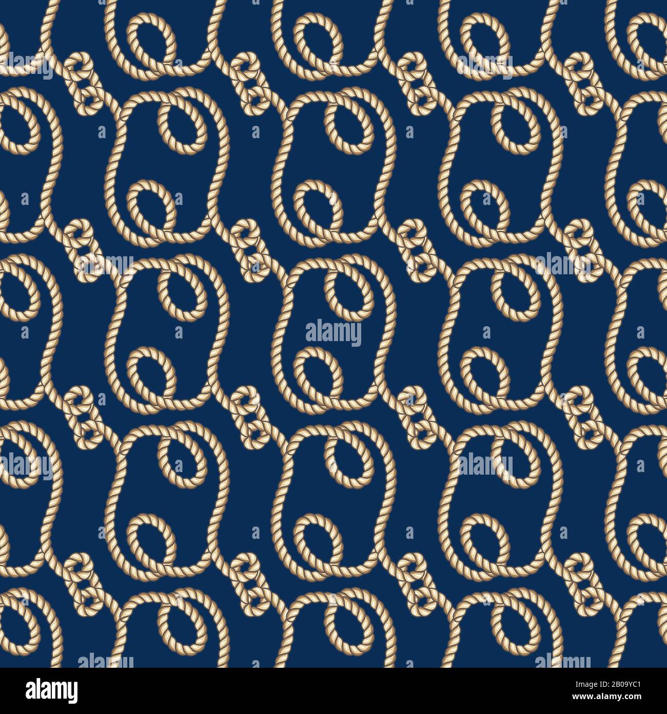 Marine ropes vector seamless pattern. Background with sea knots rope ...