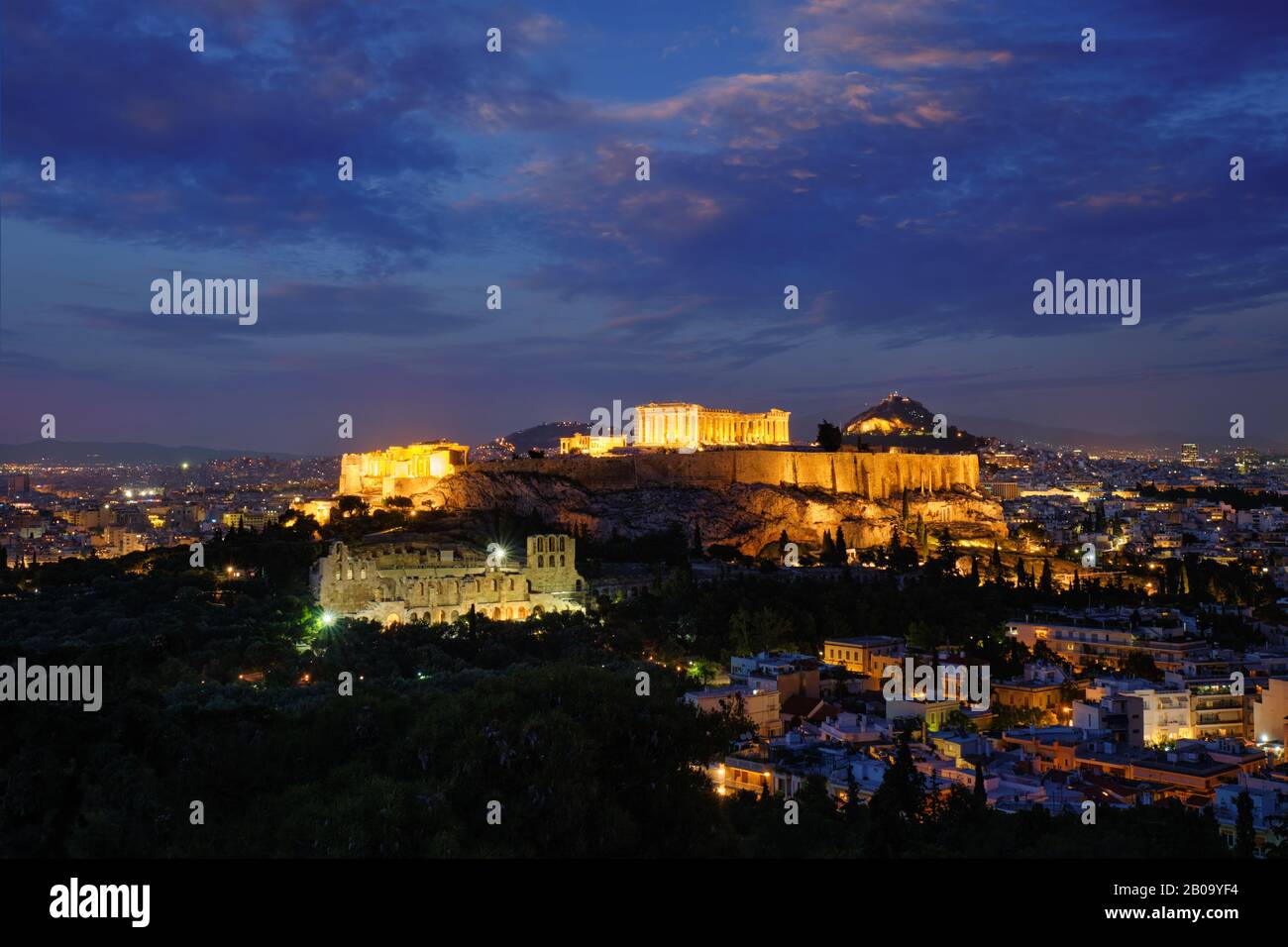 Parthenon Temple and Amphiteater are ancient architecture at the ...