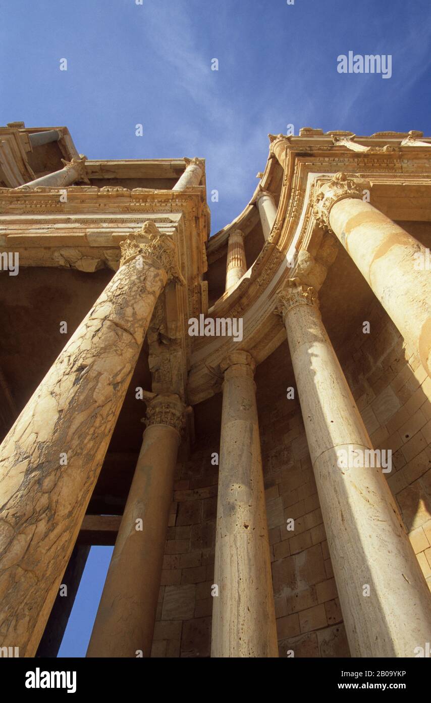 LIBYA, NEAR TRIPOLI, SABRATHA, ROMAN THEATRE (2ND CENTURY AD Stock Photo - Alamy