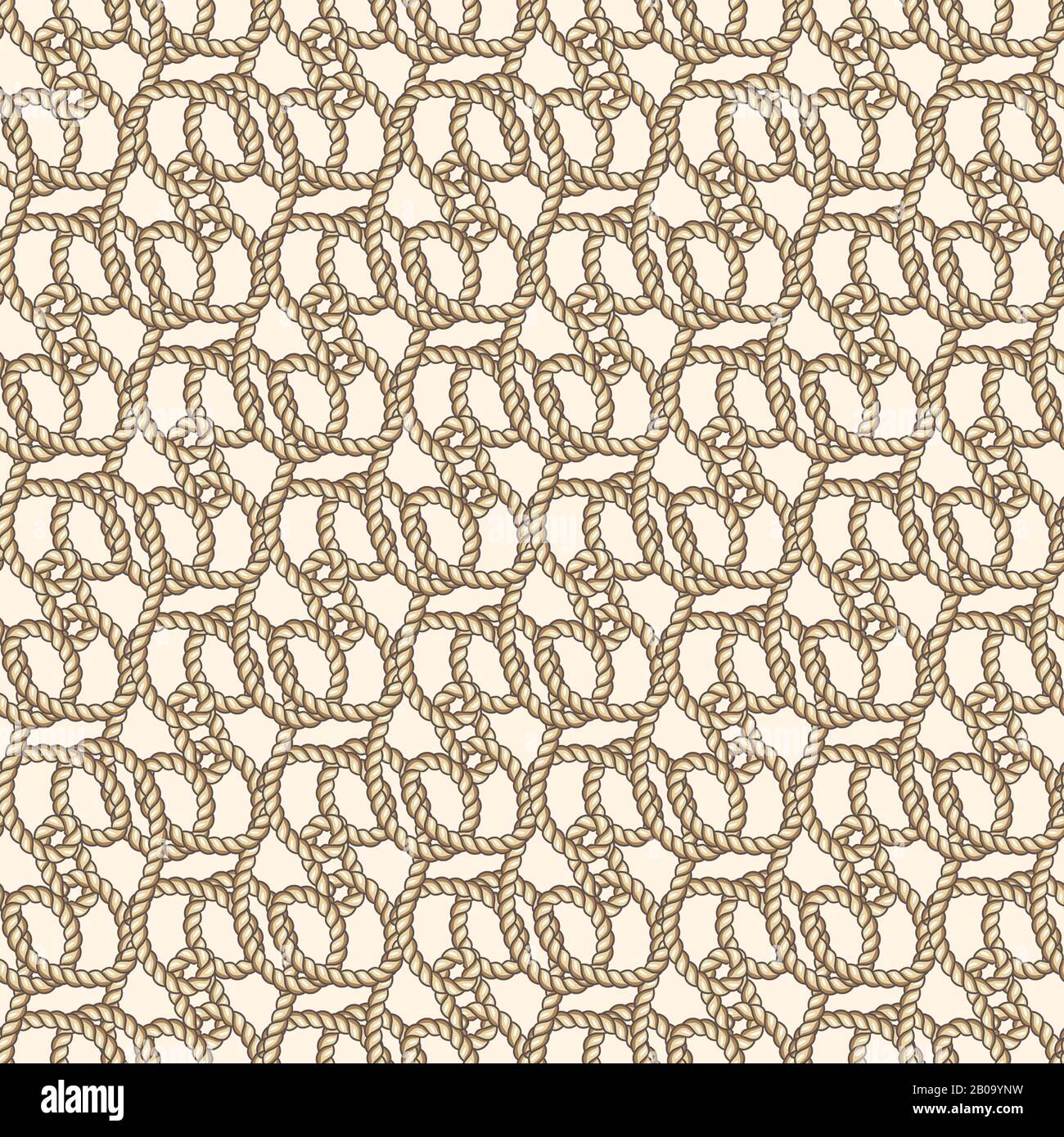 Marine ropes vector seamless pattern. Background nautical design ...