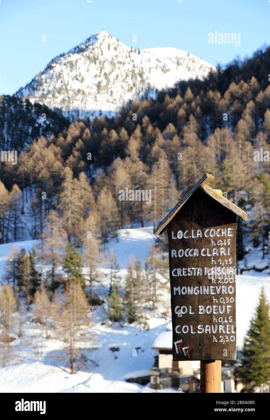 Italy claviere ski resort hi-res stock photography and images - Alamy