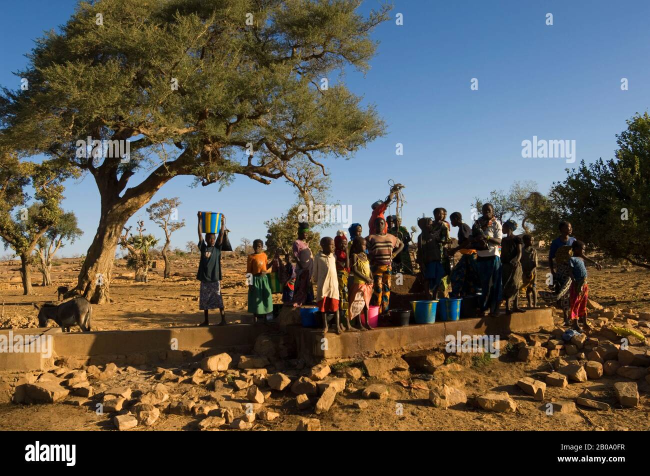MALI, NEAR BANDIAGARA, DOGON COUNTRY, BANDIAGARA ESCARPMENT, DOGON ...