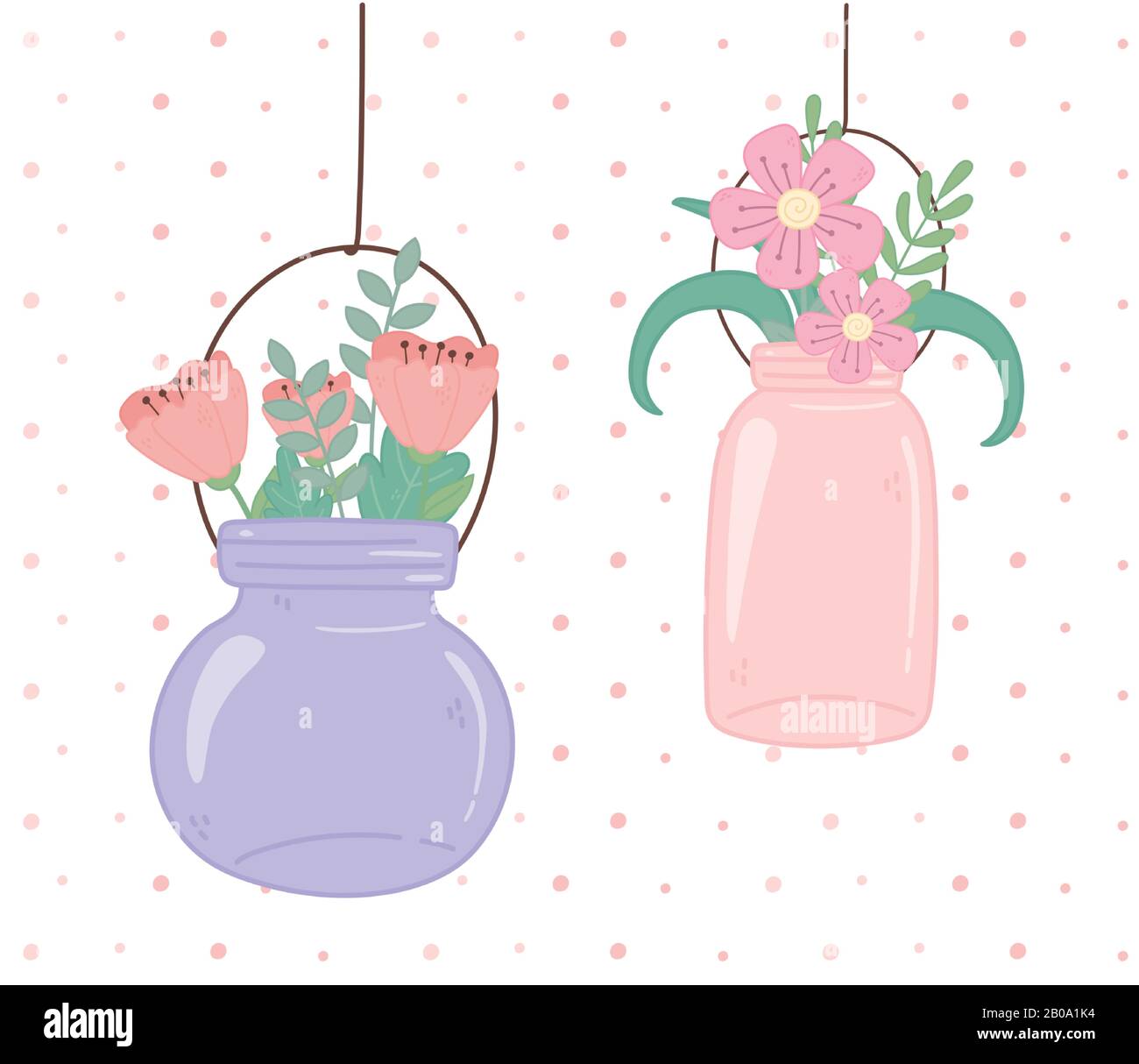 Hanging Mason Jar Vector