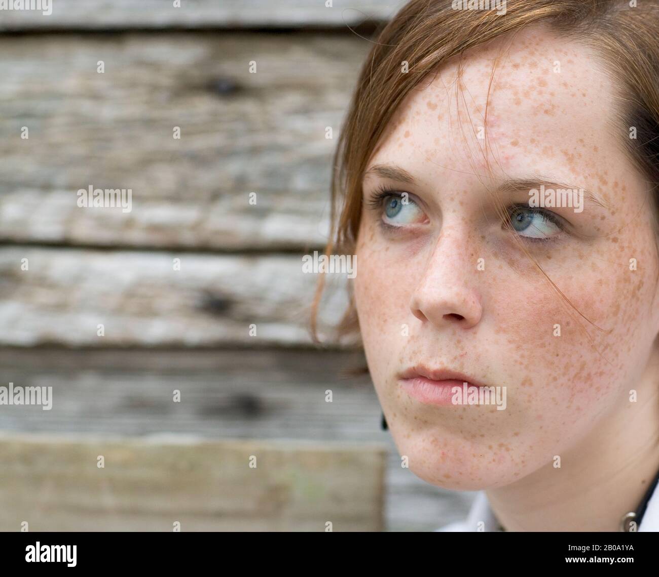 Pale girl with freckles hi-res stock photography and images - Alamy
